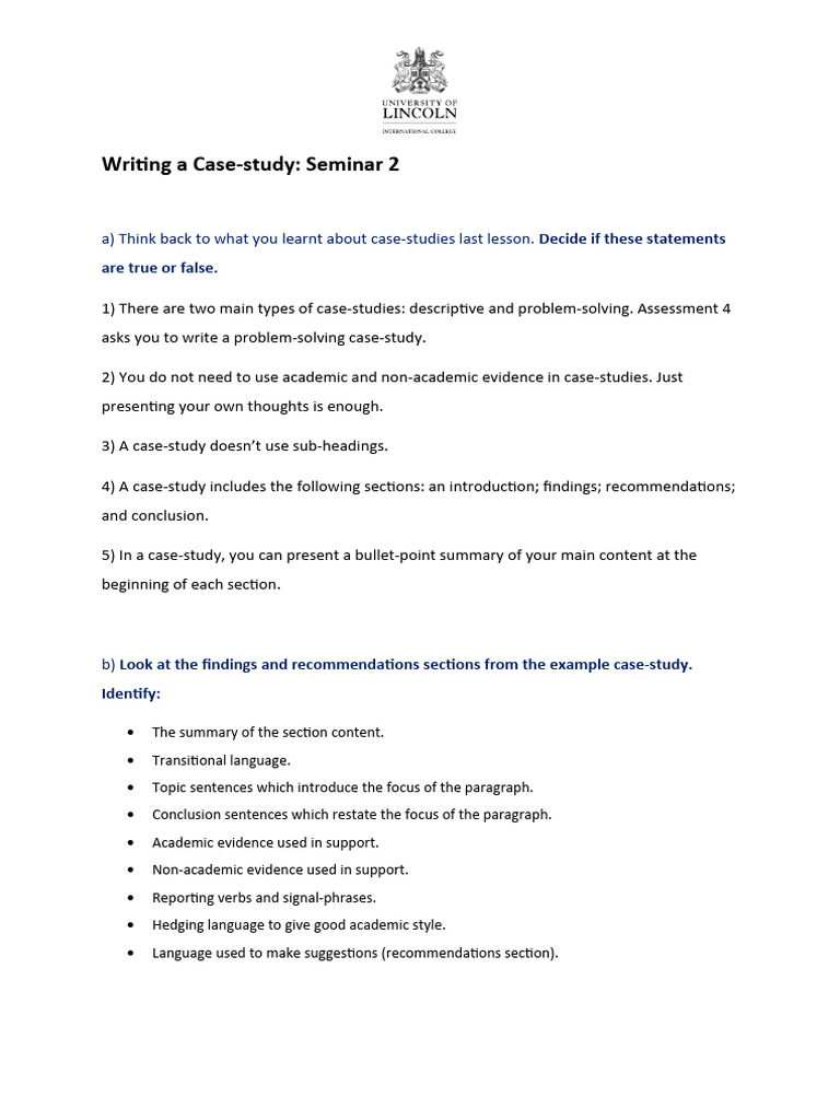 Writing A Case-Study s2 | PDF | Communication | Nonverbal Communication