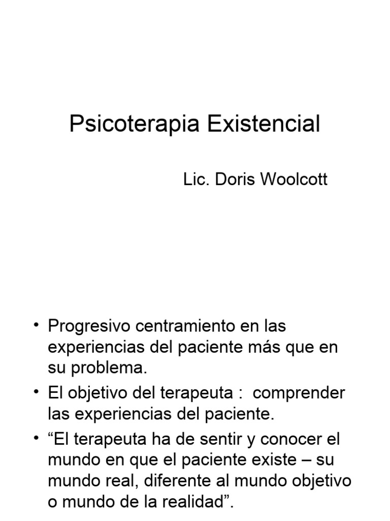 4 Psicoterapia Existencial | PDF | Existencia | Neurosis