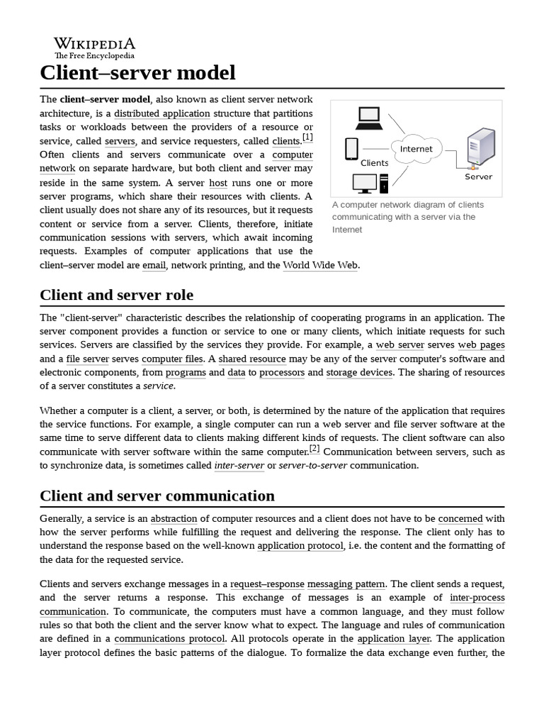 Client Server Model Pdf Client Server Model Dynamic Web Page