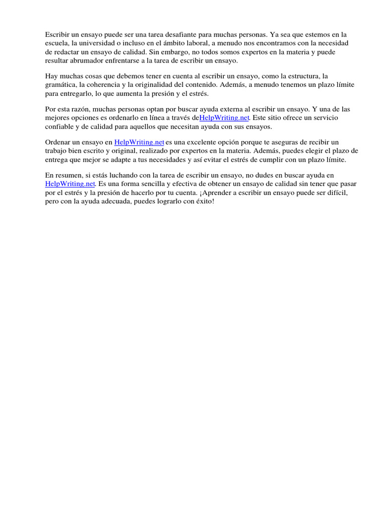 Aprendiendo A Escribir Un Ensayo | PDF | Scribd