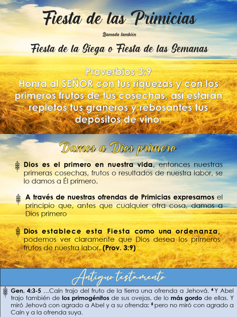 Honra a Dios con tus Primicias | PDF | Jesús | Contenido bíblico