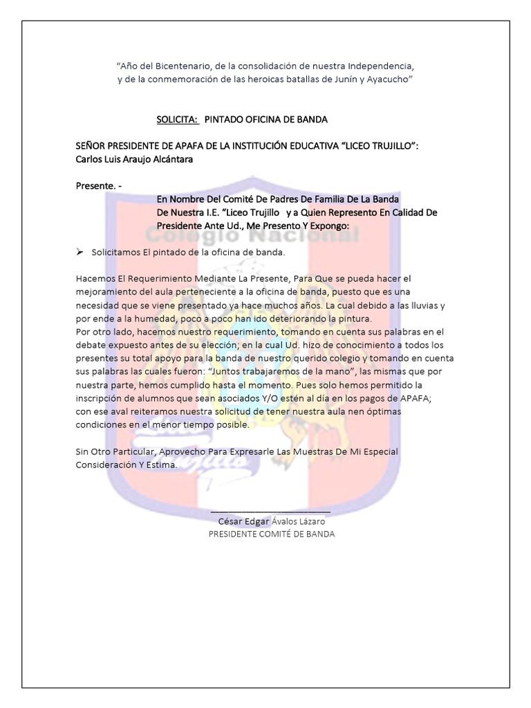 Requerimiento Apafa (1) Pintado | PDF