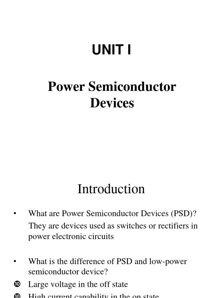Combined PE Unit Wise Notes | PDF | Field Effect Transistor | Bipolar ...