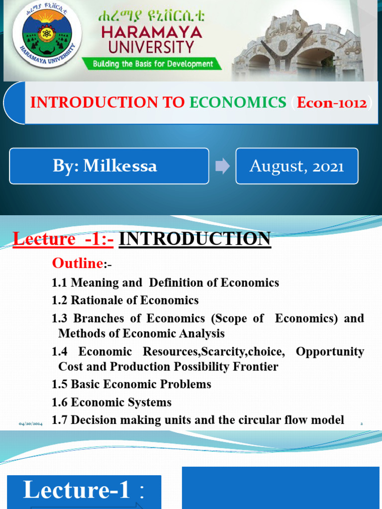 Introduction to Economics Concepts | PDF | Economics | Microeconomics