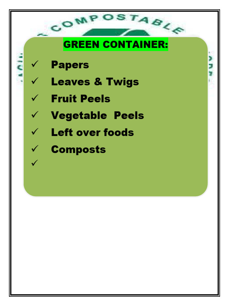 WASTE SEGREGATION Labels | PDF