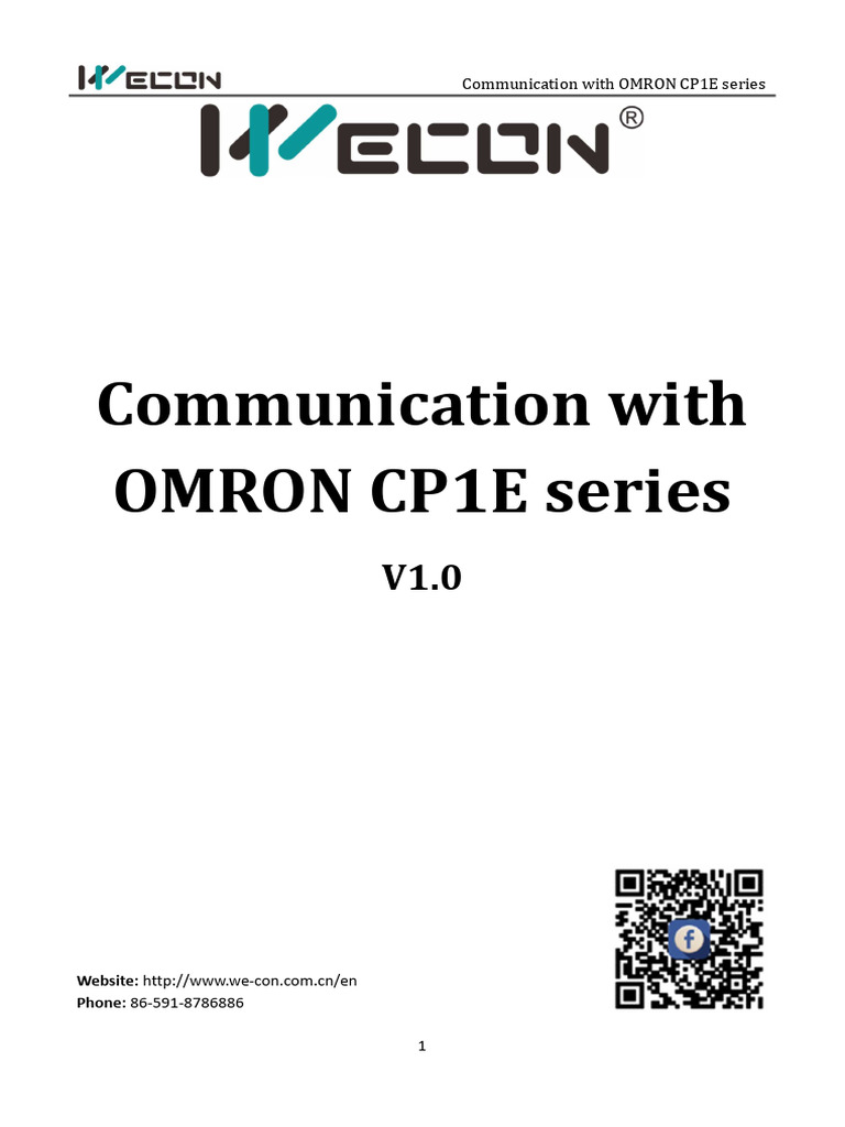 Communication With OMRON CP1E Series | PDF | Programmable Logic Controller | Computer Architecture