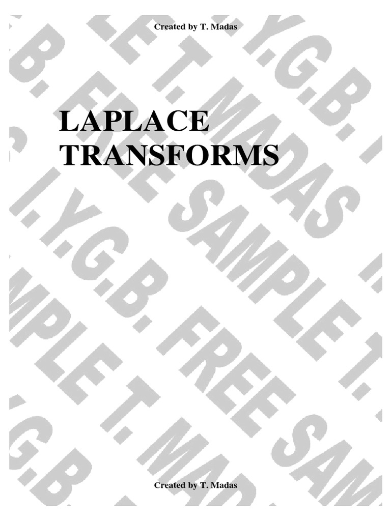 Laplace Transforms | PDF | Laplace Transform | Functional Analysis