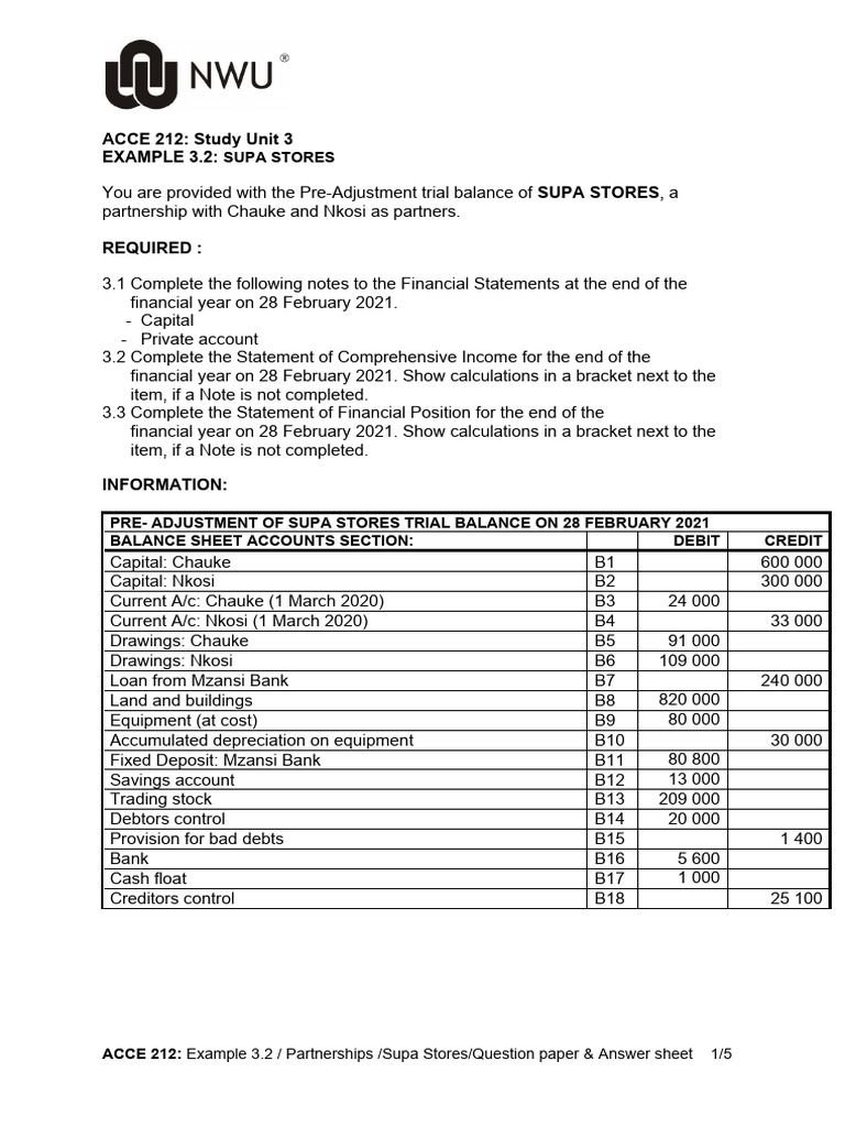 ACCE 212 EXAMPLE 3.2 Supa Stores QP - AS | Download Free PDF | Equity ...