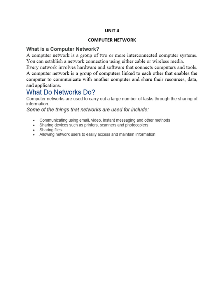 Unit 4 Part1 Pdf Network Topology Computer Network