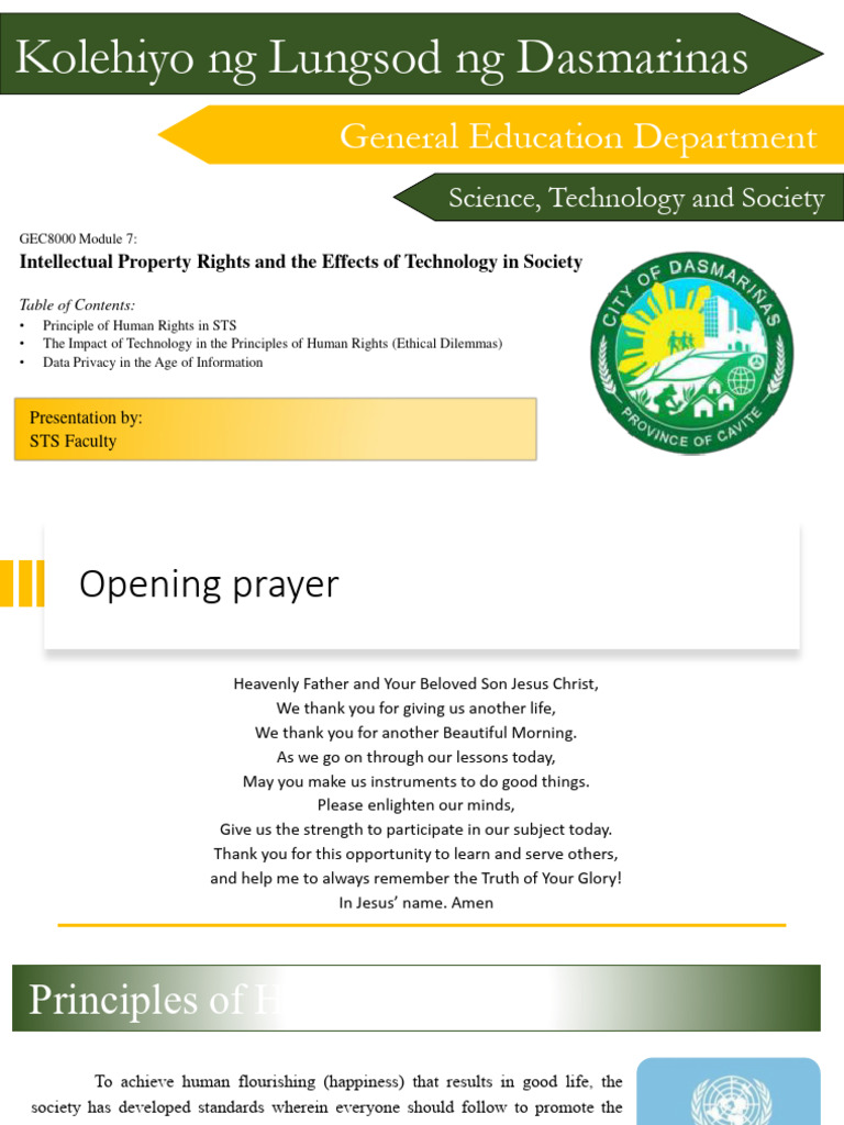 Lesson 7_Intellectual Property Rights and the Effects of Technology in ...