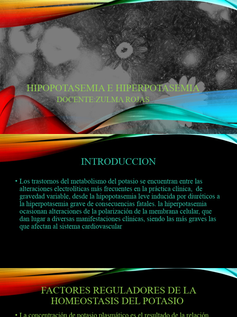Hipopotasemia e Hiperpotasemia 1 | PDF | Potasio | Química