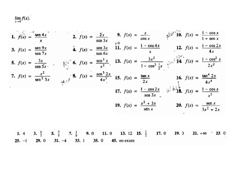 Limits trig | PDF