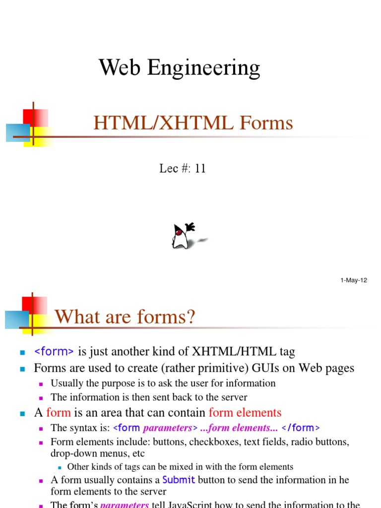 Lec# 11forms | PDF | Html Element | Java Script