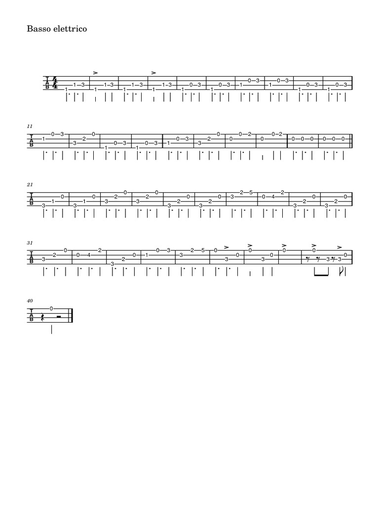 Alex - Basso .Tab | PDF