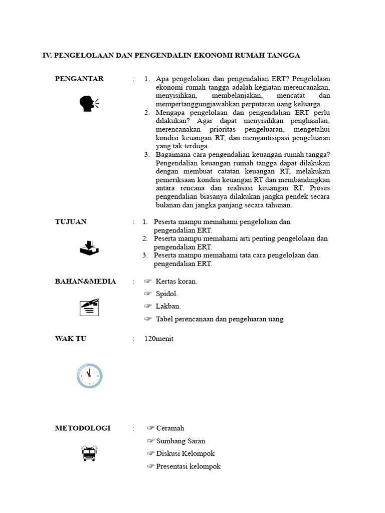 Pengelolaan Dan Pengendalian Ekonomi Rumah Tangga | PDF