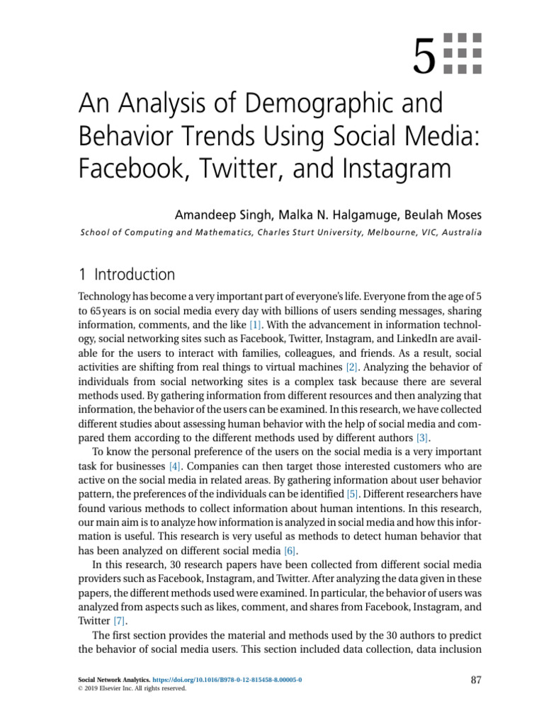An Analysis Of Demographic And Behavior Trends Using Social Media