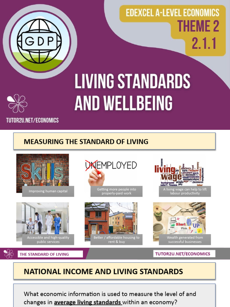 Economics of Living Standards | PDF | Income | Quality Of Life
