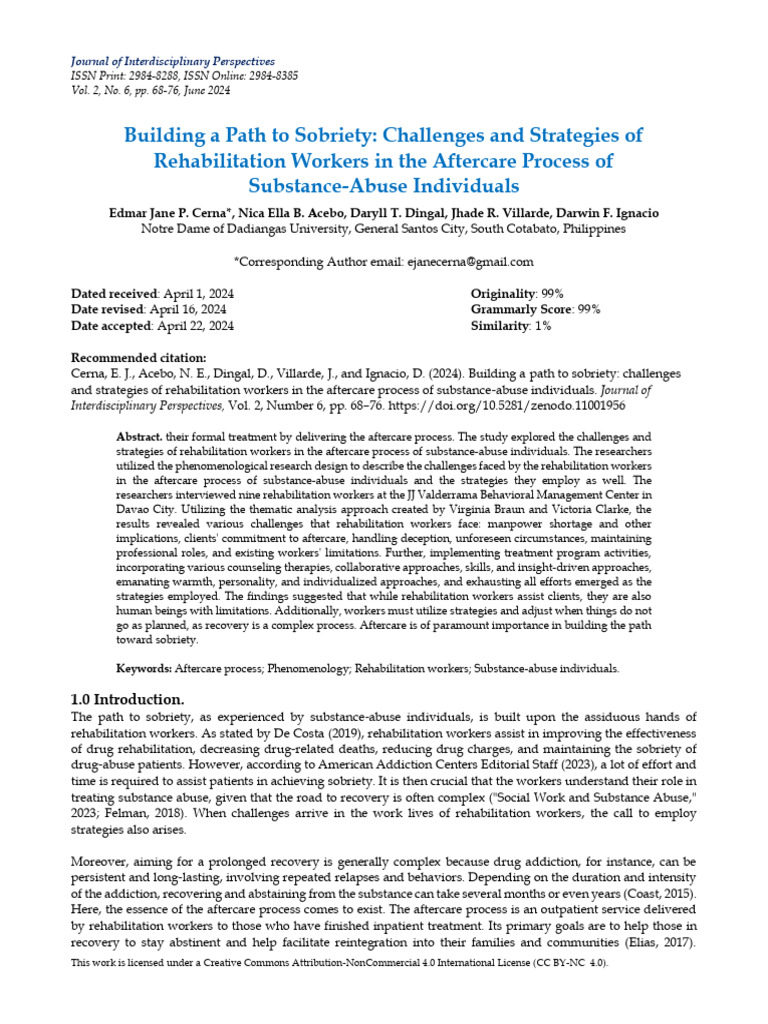 Building A Path To Sobriety Challenges and Strategies of Rehabilitation ...