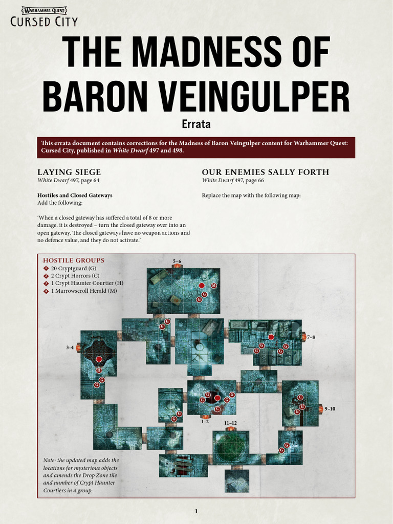 White Dwarf 497-8 Cursed City Errata | PDF