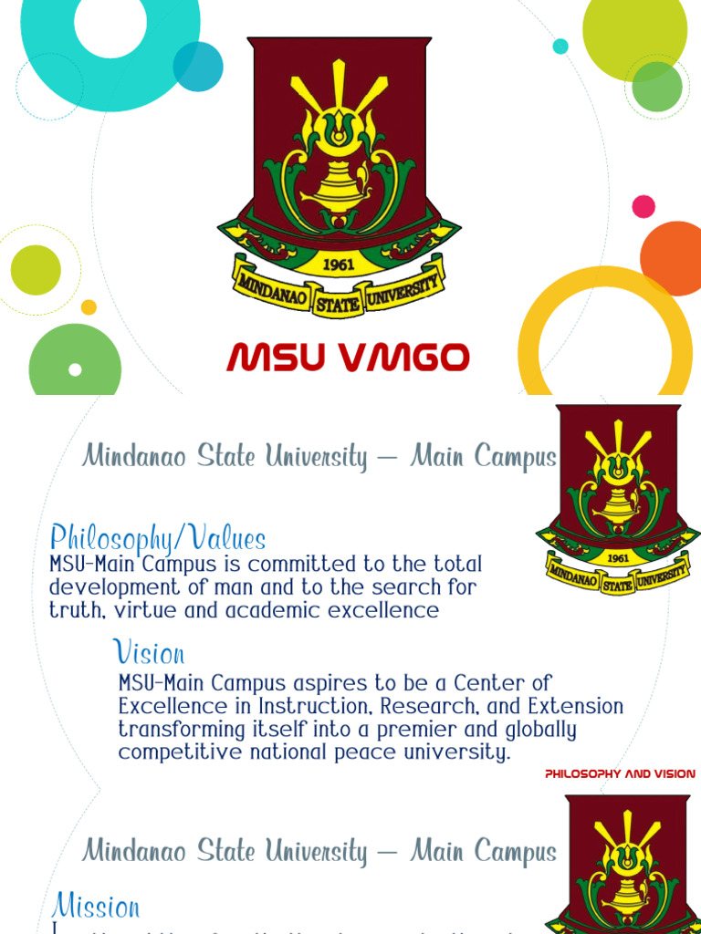 Msu Vmgo | PDF | Self-Improvement