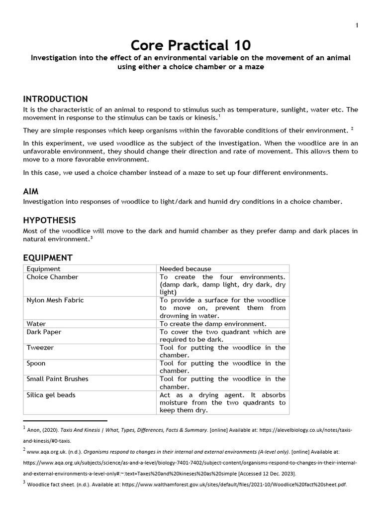 Core Practical 11.1 | PDF | Statistical Significance | Experiment