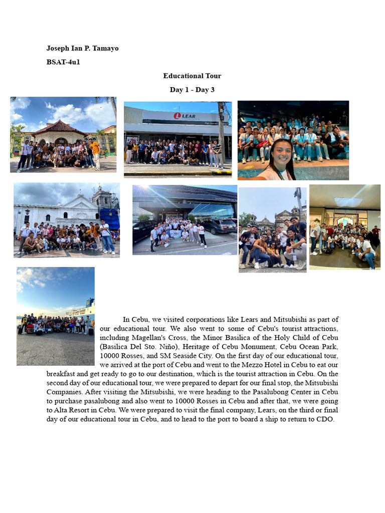 Educational Tour Narrative Report | PDF