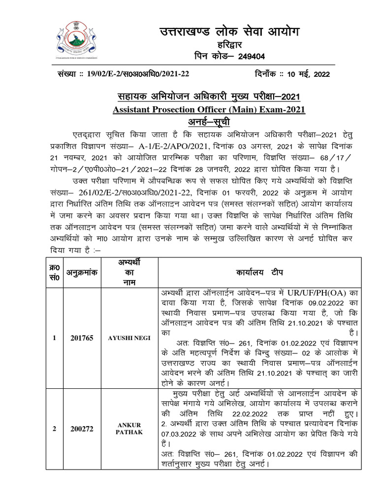 Rejection_List_0002 | PDF | European Space Agency