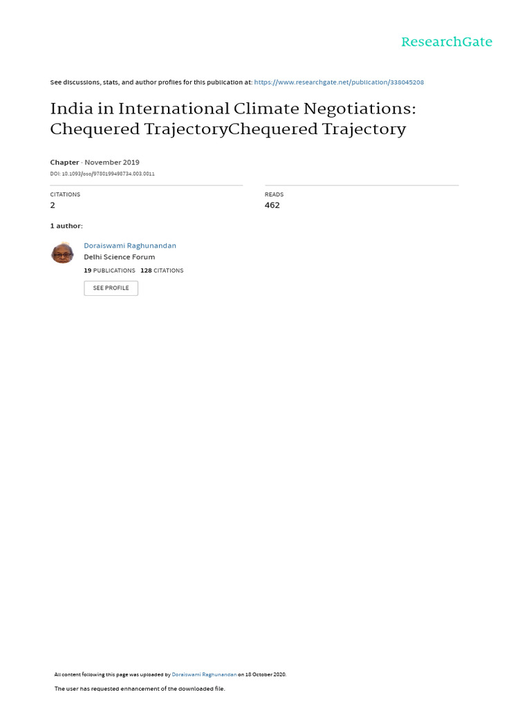 India's Climate Negotiation Path | PDF | Climate Change | Clean ...