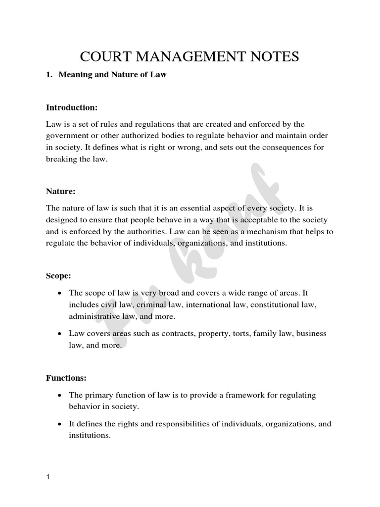 Ultra Premium Court Management Notes | PDF | Supreme Courts ...