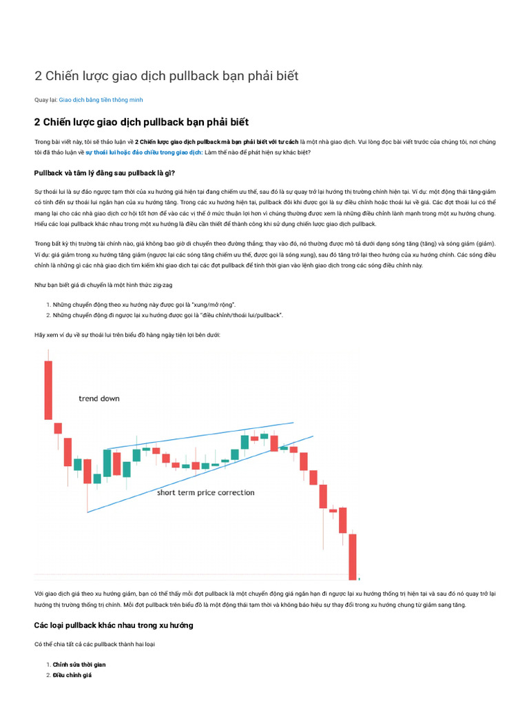 2 Chiến Lược Giao Dịch Pullback Bạn Phải Biết - Hướng Dẫn Dot Net | PDF