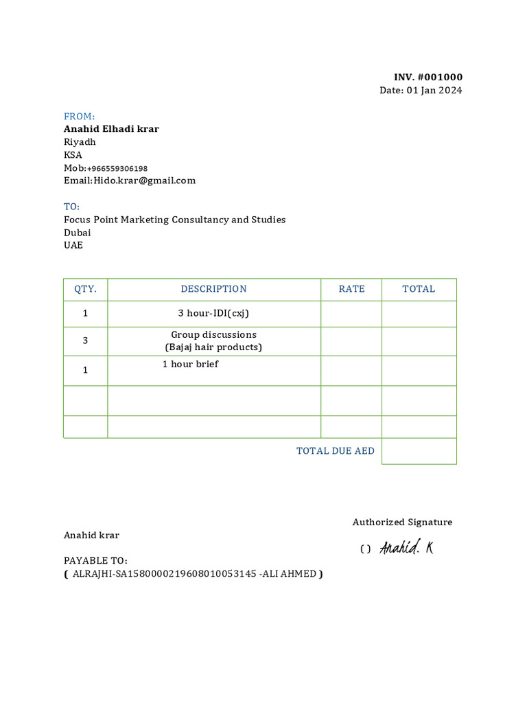 Invoice for Marketing Services | PDF | Business