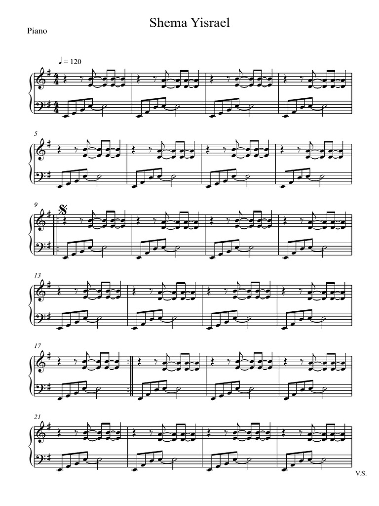 8 Shema Yisrael - Piano | PDF