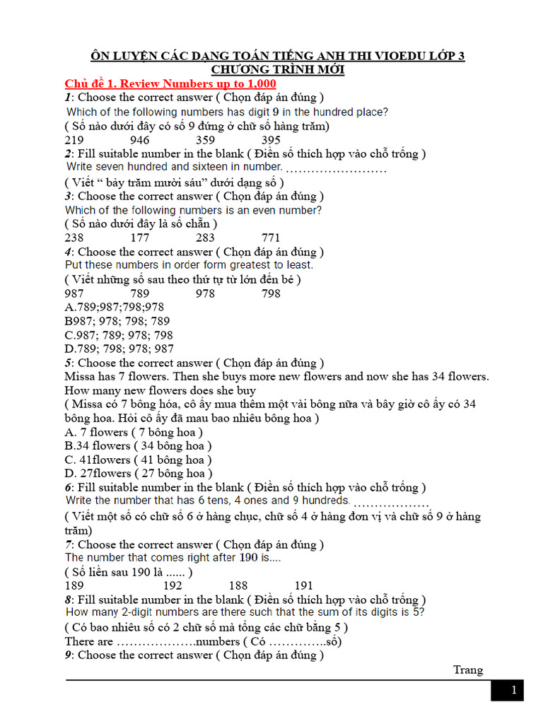 (123doc) - Toan-Tieng-Anh-Vioedu-Lop-3-Theo-Chuong-Trinh-Moi | PDF