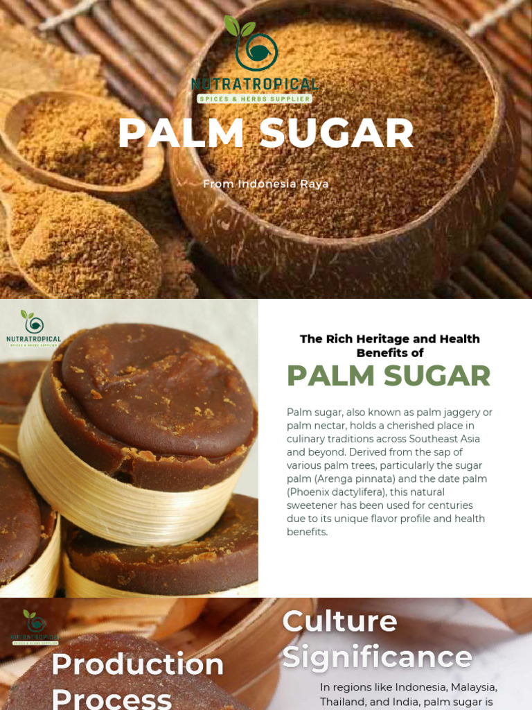 Benefits and Uses of Palm Sugar | PDF | Sugar | Diet & Nutrition