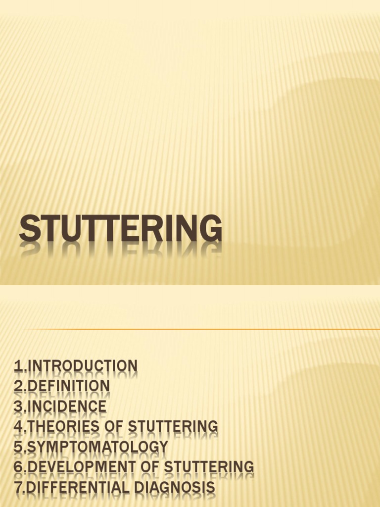 Stuttering | PDF | Stuttering | Psychological Concepts