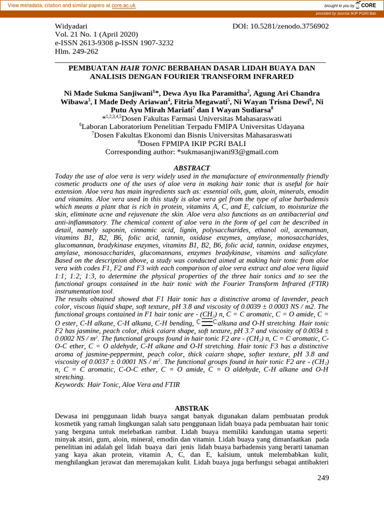 Abstrak: Provided by Journal IKIP PGRI Bali | PDF