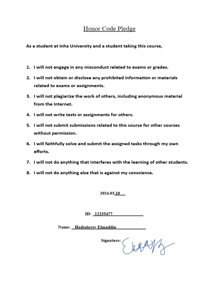 Honor Code (English) | PDF | Self-Improvement