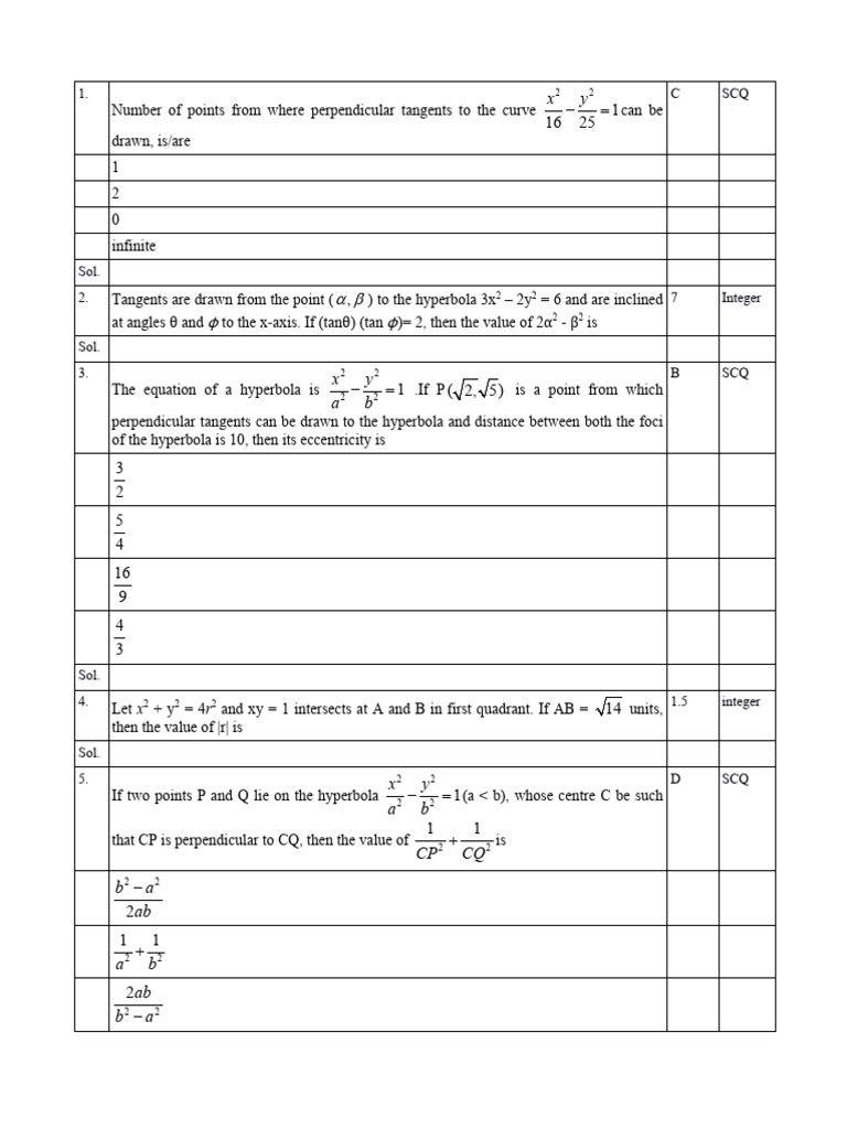 15 Hyperbola | PDF | Euclidean Geometry | Geometric Shapes