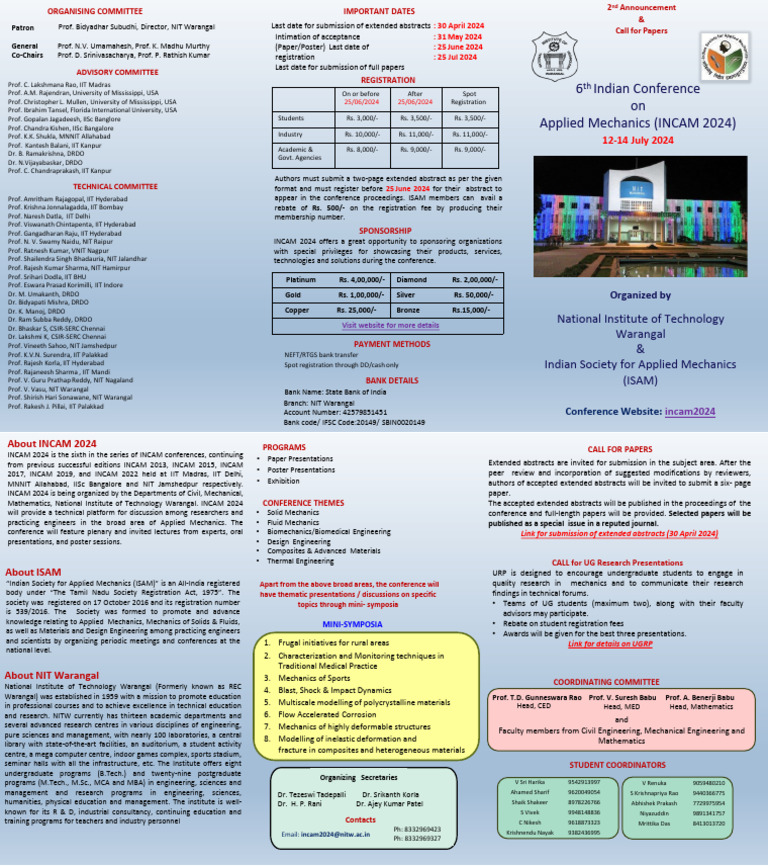 INCAM 2024 - Brochure - v22 | Download Free PDF | Engineering
