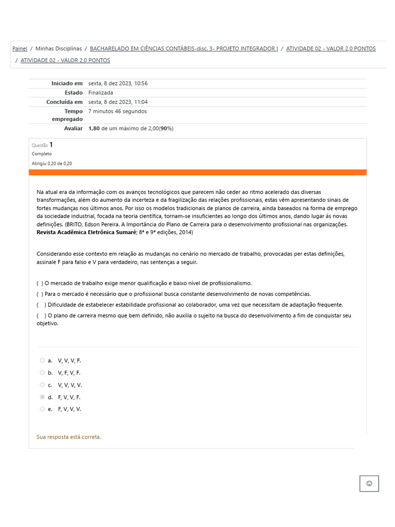 Projeto Integrador 1-2 | PDF | Gestão de recursos humanos
