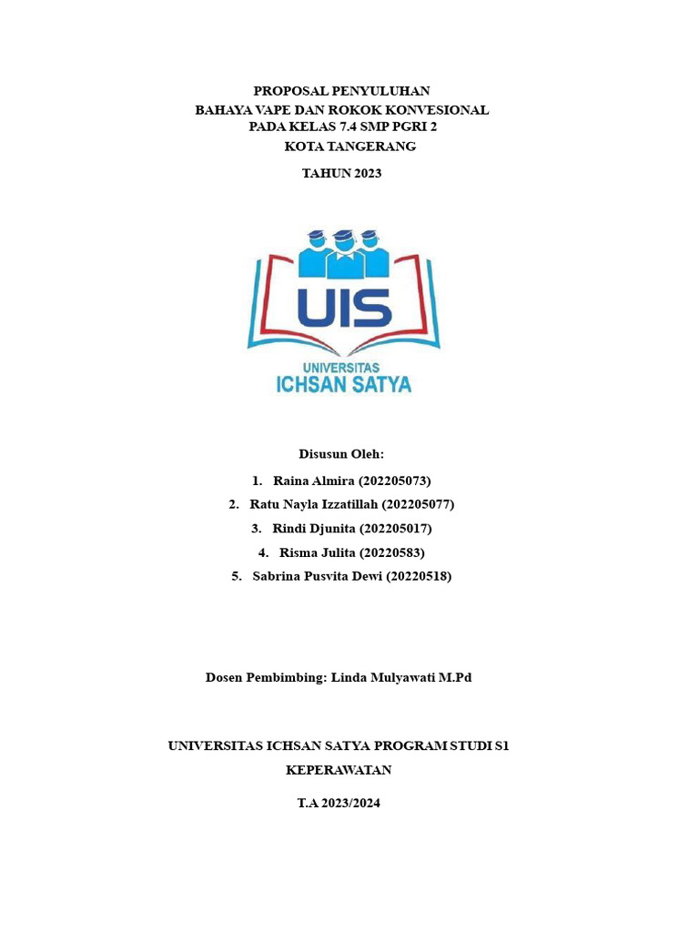 Proposal Pancasila Kelompok 9 (Vape) | PDF