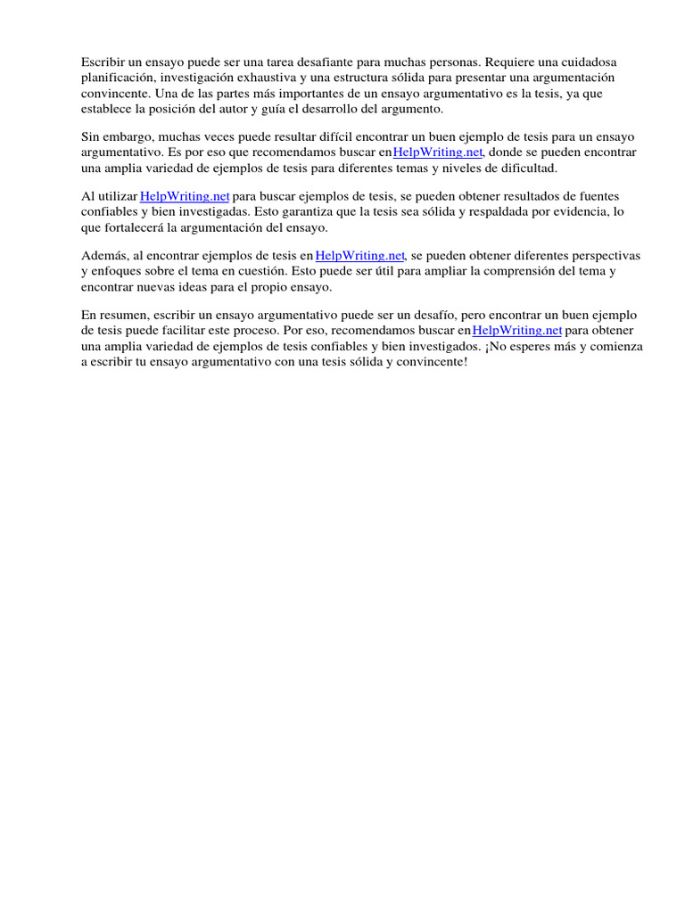 Ejemplos De Tesis Para Ensayos Argumentativos Pdf 9460