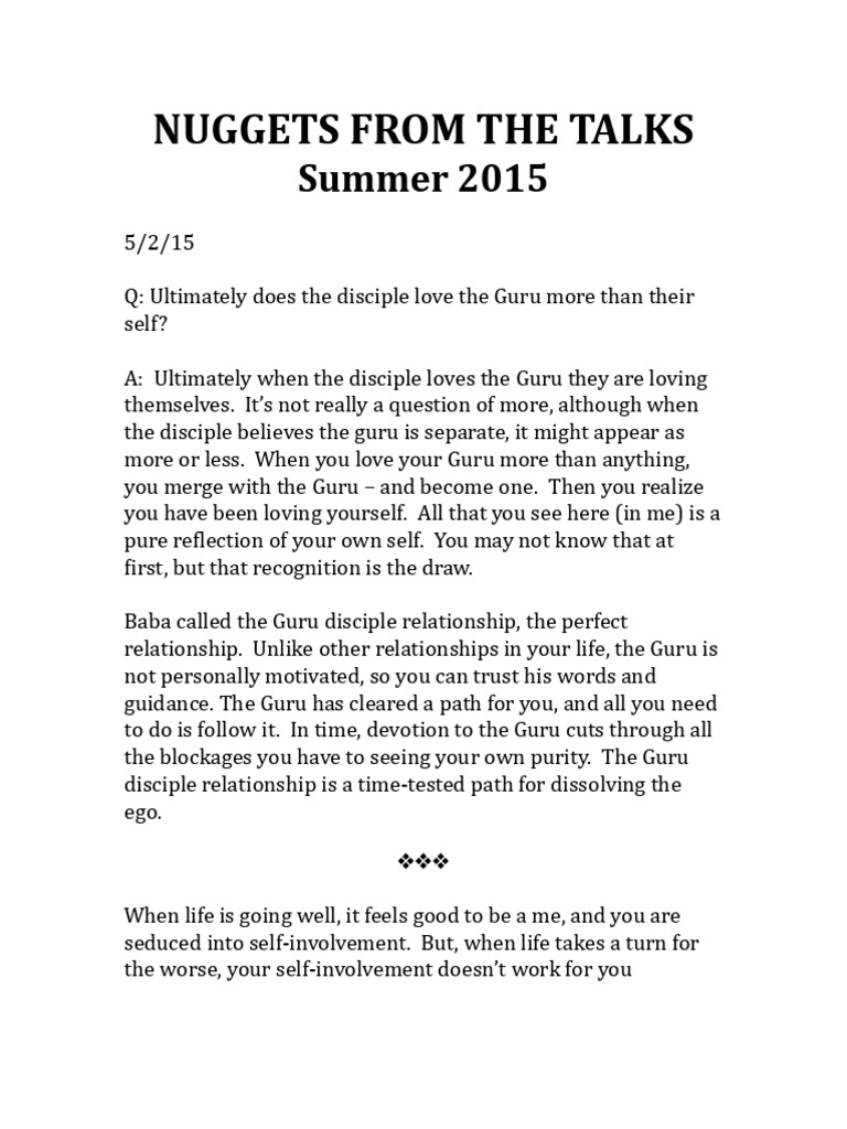 Nuggets Summer (2015) - Ananta | PDF | Thought | Mind