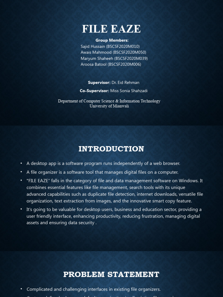 File Eaze Final Presentation-FYP1 | Download Free PDF | Graphical User Interfaces | Computer File