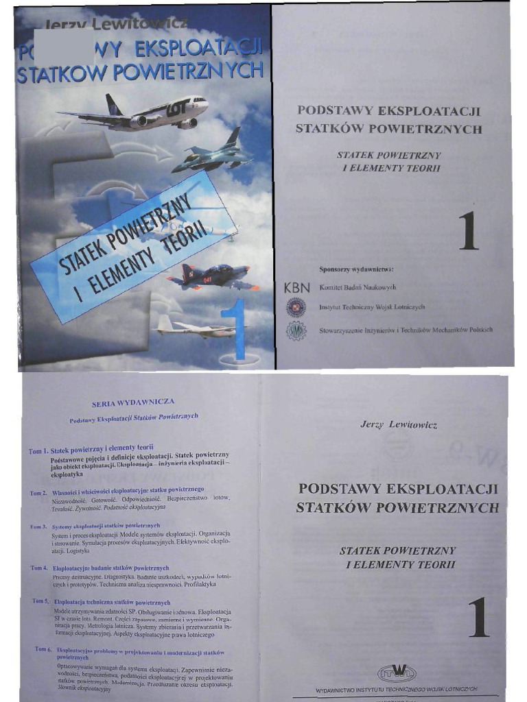 Jerzy Lewitowicz - PODSTAWY EKSPLOATACJI STATKÓW POWIETRZNYCH - SP i ELEMENTY TEORII | PDF