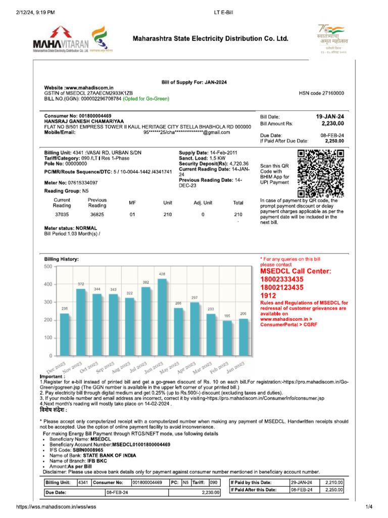 Light Bill | PDF