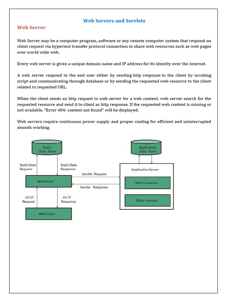 Web Servers and Servlets | PDF | Web Server | Internet & Web