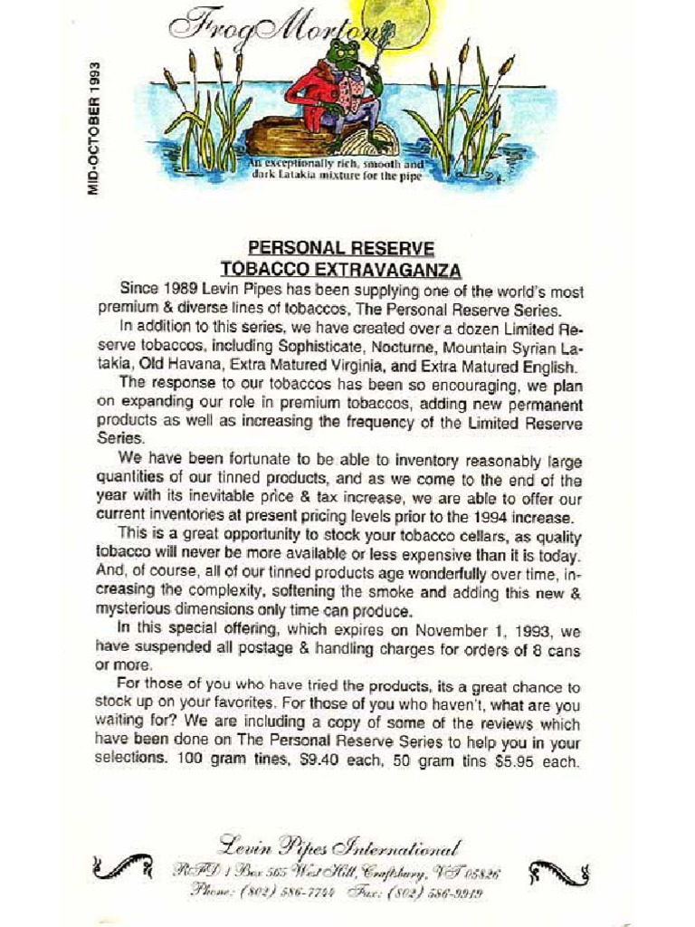 Booklet Levin Pipes International 1993 | PDF