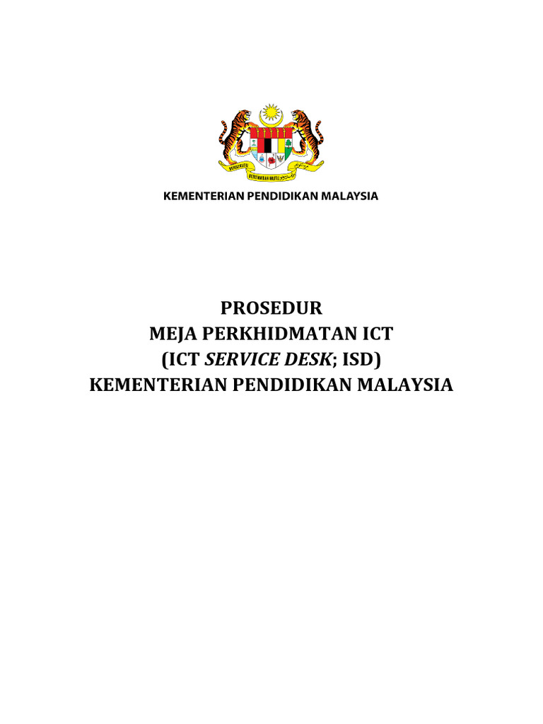 Final - Prosedur Meja Perkhidmatan Ict Kpm | PDF