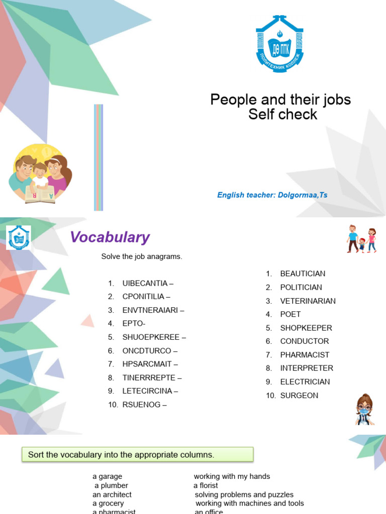 42-People and Their Job - Self Check | PDF